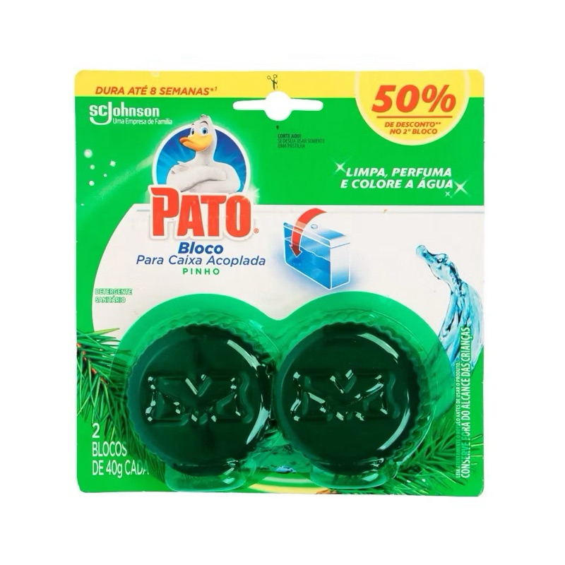 Pato Bloco Sanitário Para Caixa Acoplada Pinho com 2 unidades 40g ...