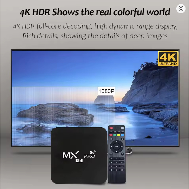 Novo Smart Box MX-PRO 4K HD Android 12.0 Smart TV Box 4G 5G Dual-WIFI ...