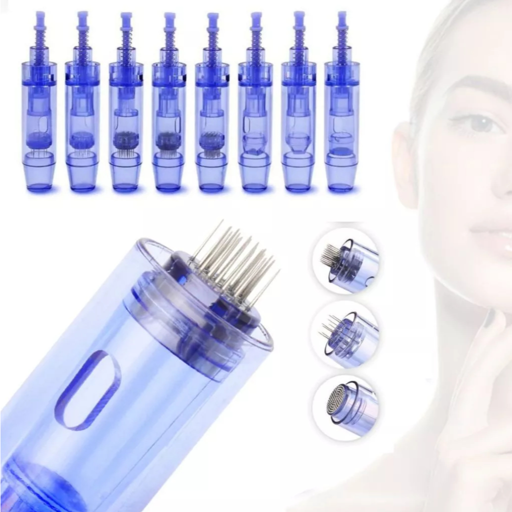 Kit 10 Cartuchos Dermapen 12, 36, 42 e NANO Microagulhamento Caneta ...