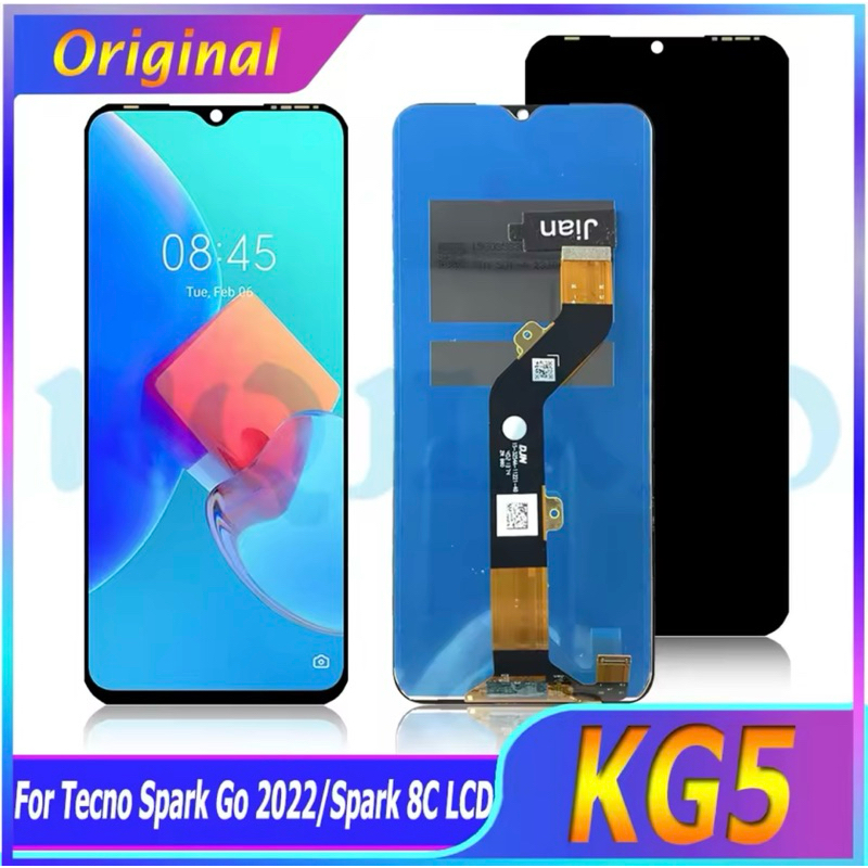 Tela Frontal Touch Compatível Para Tecno Spark 8C KG5k KG5j KG5n / Tecno Spark GO 2022 KG5 KG5h ...