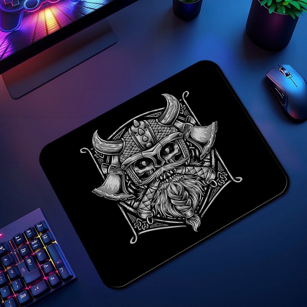 Mouse Pad Vikings Quadrado Antiderrapante 24x26 Cm Premium Anime Borda ...