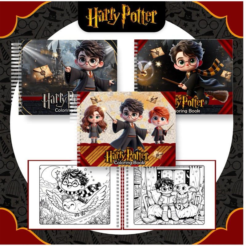 livro de colorir harry potter folha de 75g ou 90g | Shopee Brasil