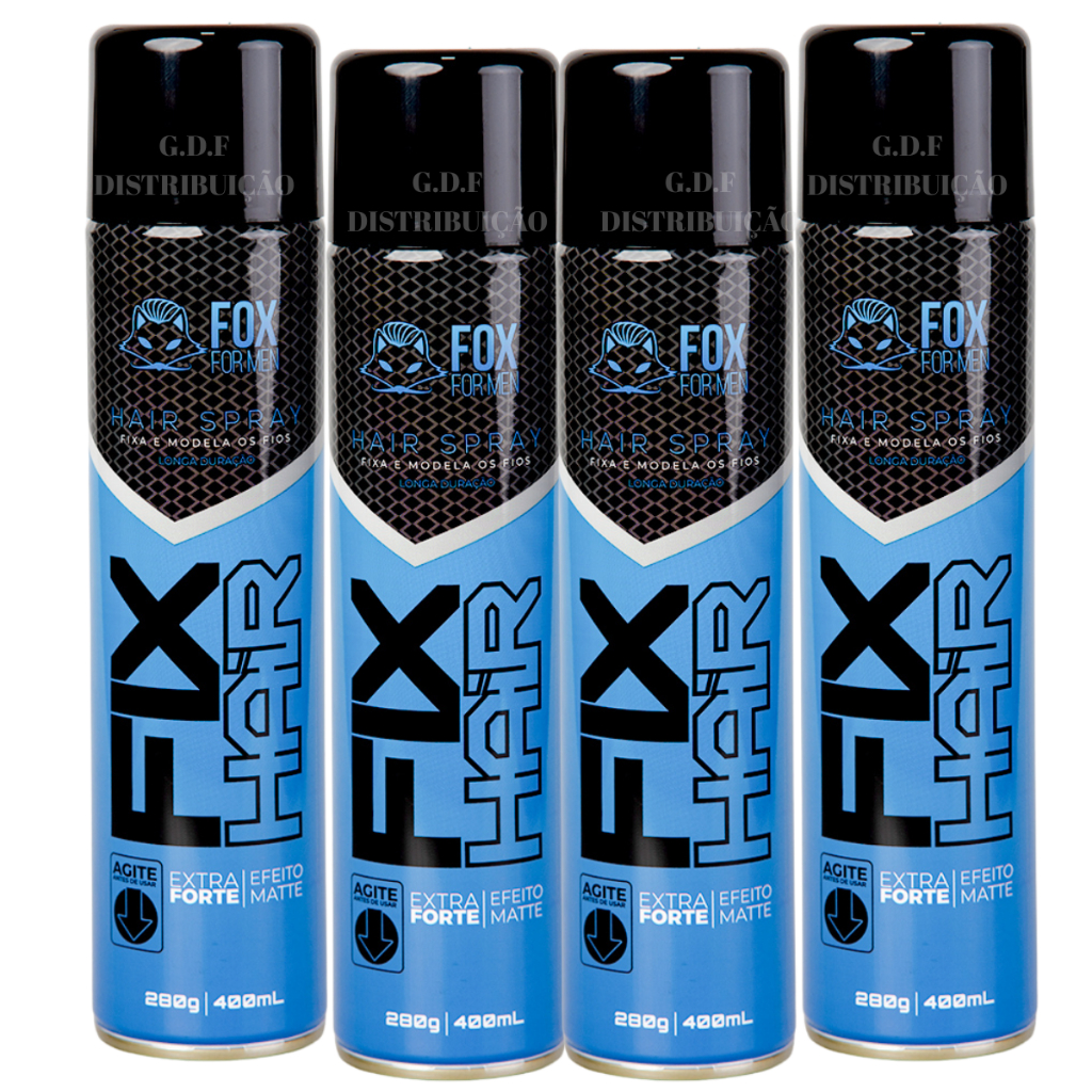 LAQUE SPRAY HAIR 400ML - FOX FOR MEN | Shopee Brasil