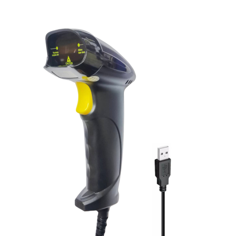 Leitor Código De Barras Laser Com Fio Bar Code Scanner | Shopee Brasil