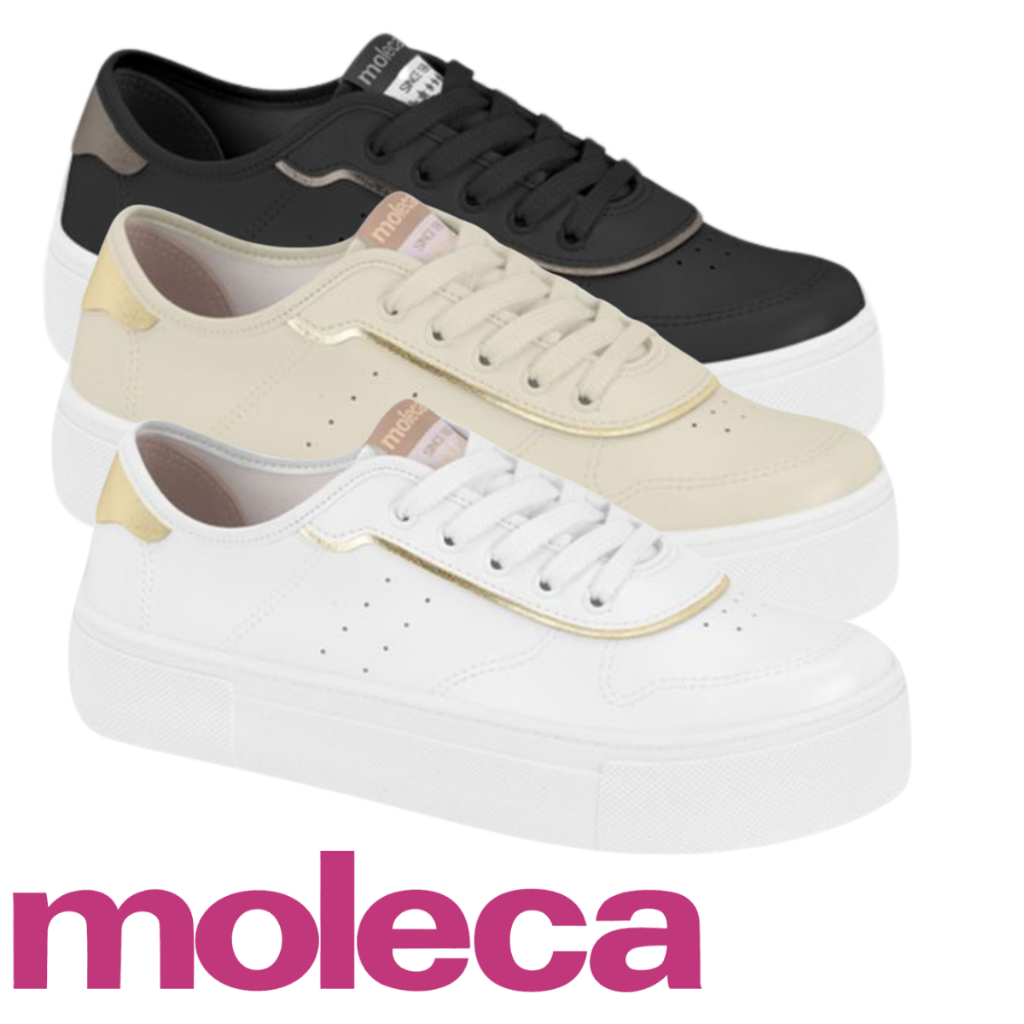 Tênis Moleca Plataforma Flatform Original Napa Sardenha Moda | Shopee ...