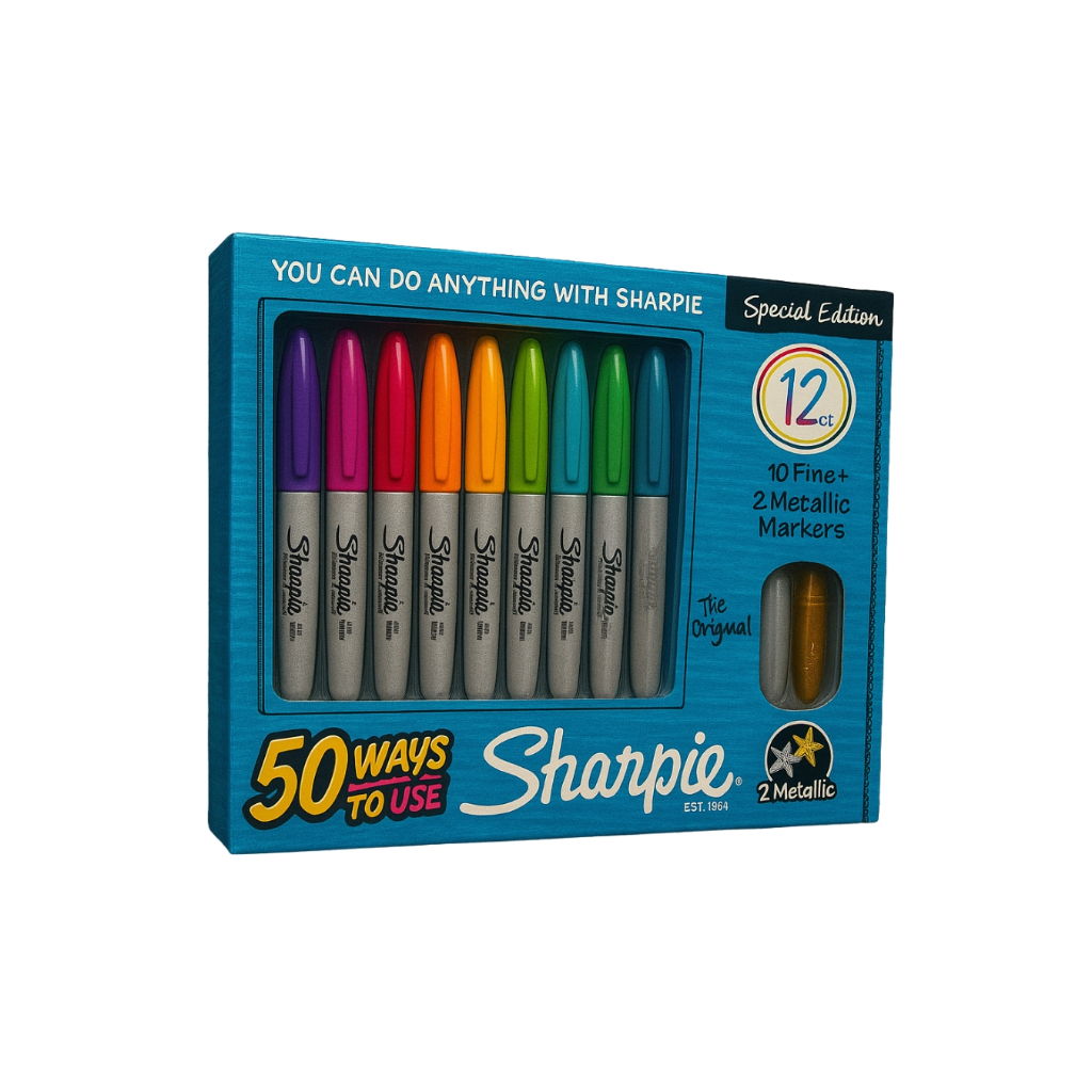 Canetas Sharpie 12 Marcadores Permanentes- Edição Limitada | Shopee Brasil