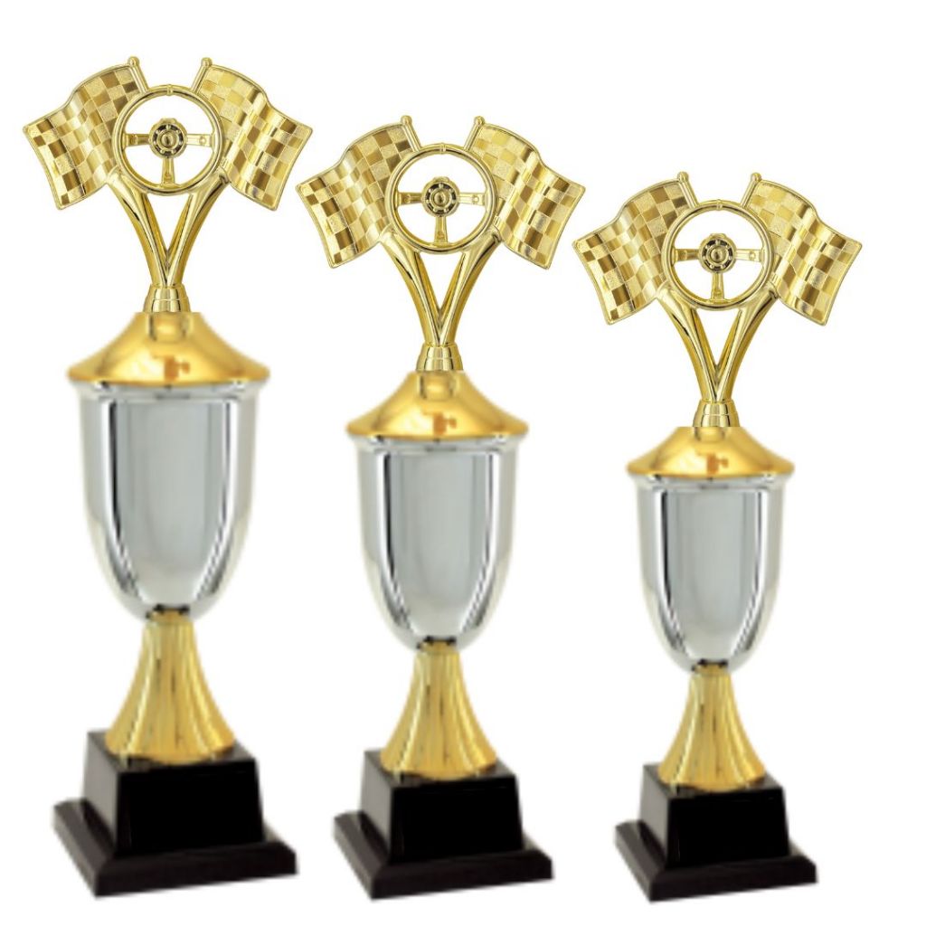 TROFEU AUTOMOBILISMO KART KIT COM 3 TROFEUS OU UNITARIOS 101640 ...