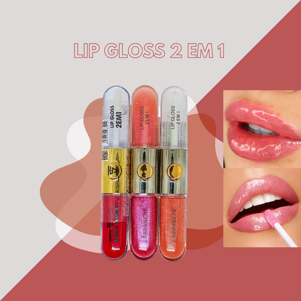 GLOSS E BATOM 2 EM 1 BOCA PERFEITA EM MINUTOS | Shopee Brasil