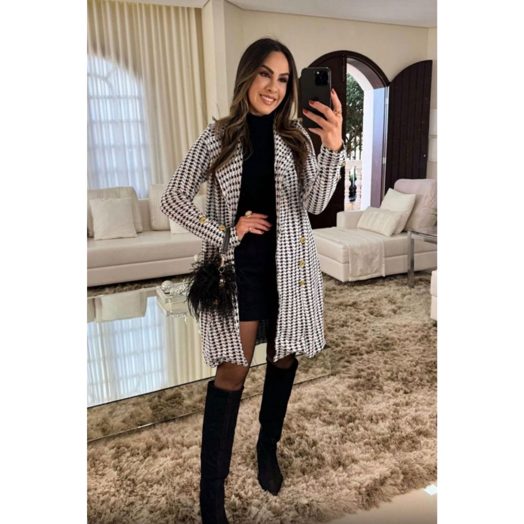 SOBRETUDO FEMENINO EM JACAR | Shopee Brasil
