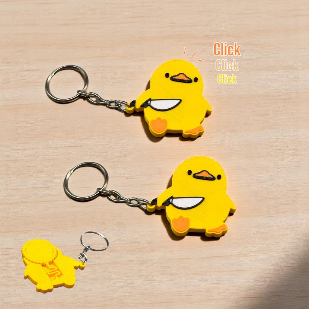 Chaveiro Pintinho com Faca Click 3D | Shopee Brasil