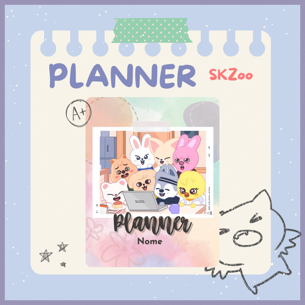 Planner A5 Anual Costurado NÃO Datado Stray Kids SKZ SKZoo | Shopee Brasil
