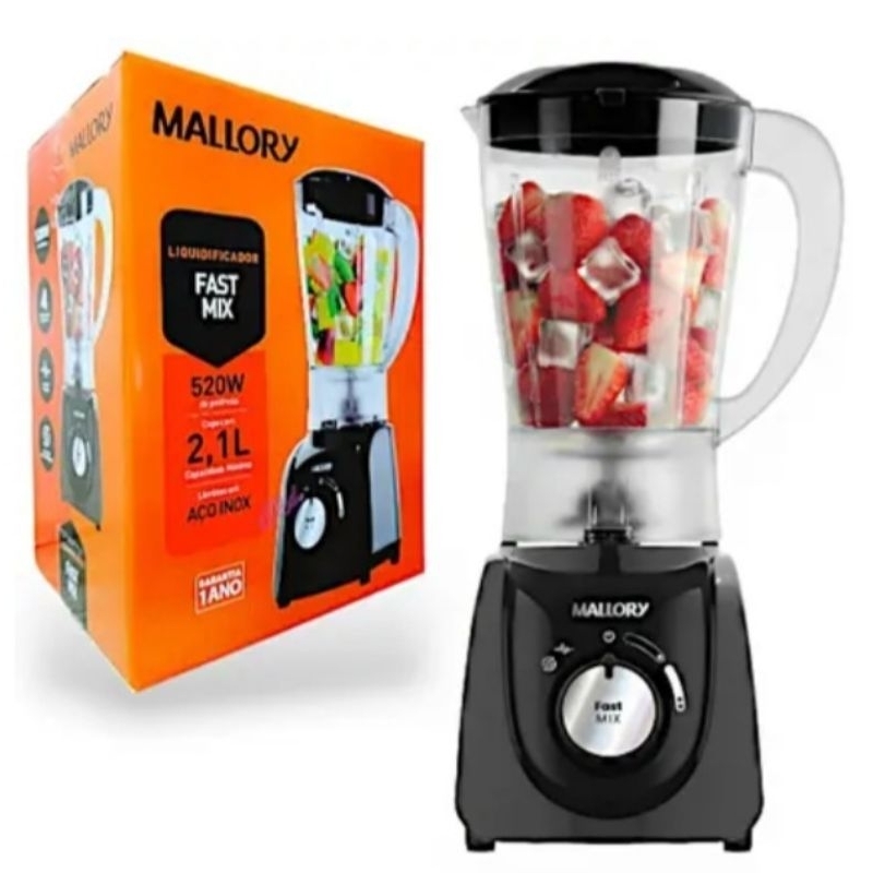 LIQUIDIFICADOR FAST MIX - MALLORY 02 VELOCIDADES - PULSAR E AUTOLIMPEZA ...