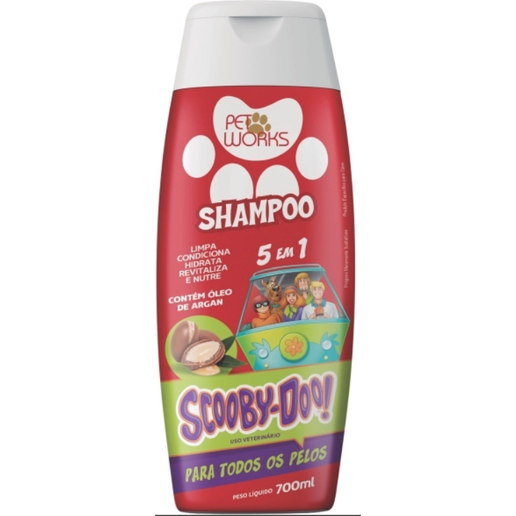 SHAMPOO PET WORKS CAES SCOOBY DOO 5 EM 1 700ML | Shopee Brasil