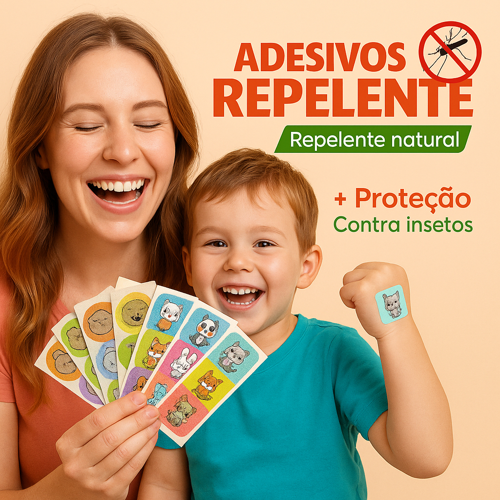 Adesivo Repelente Infantil 36/72/108/144 Mosquito Repelente Natural ...