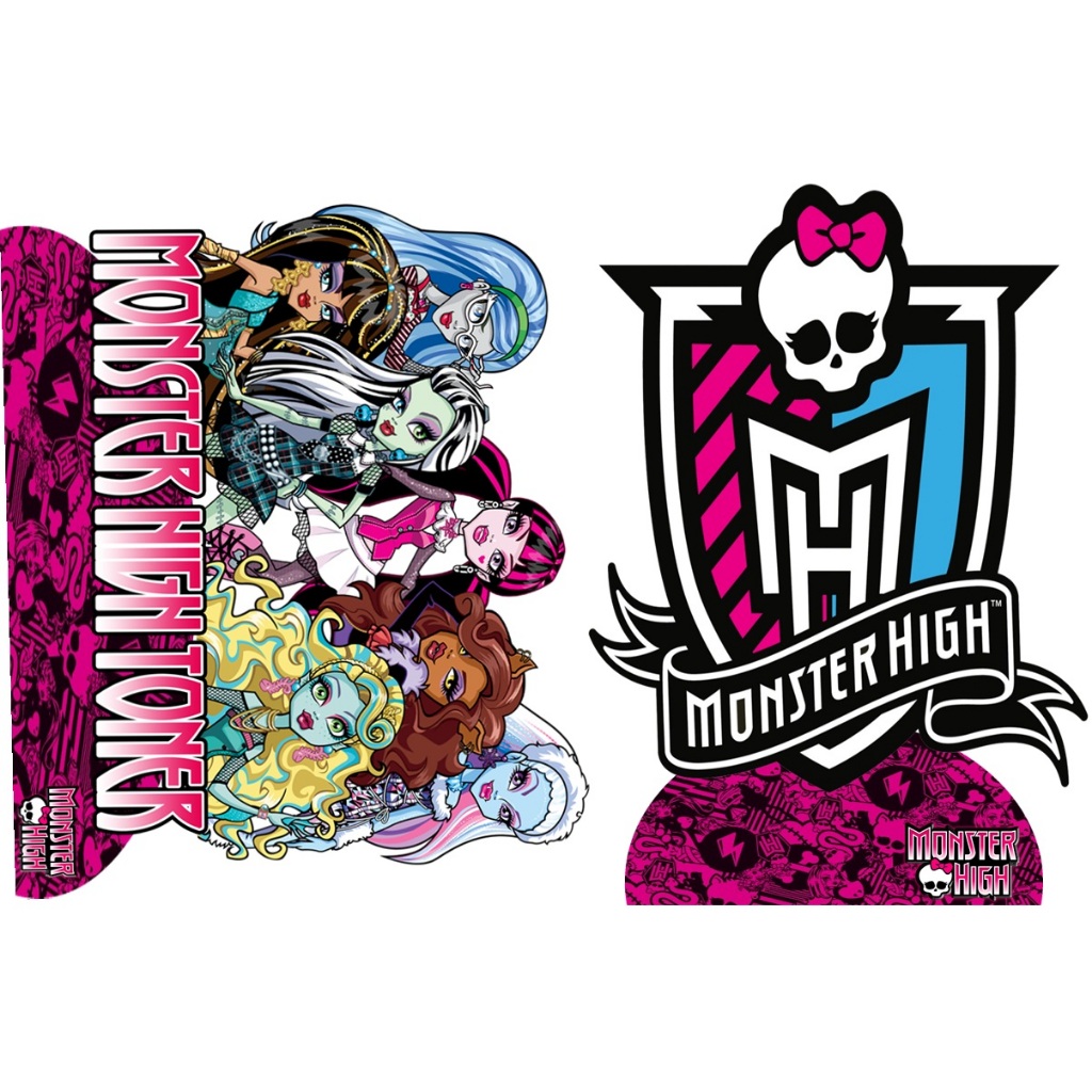 monster high kit decoração de festa infantil 4 display de mesa 20cm ...