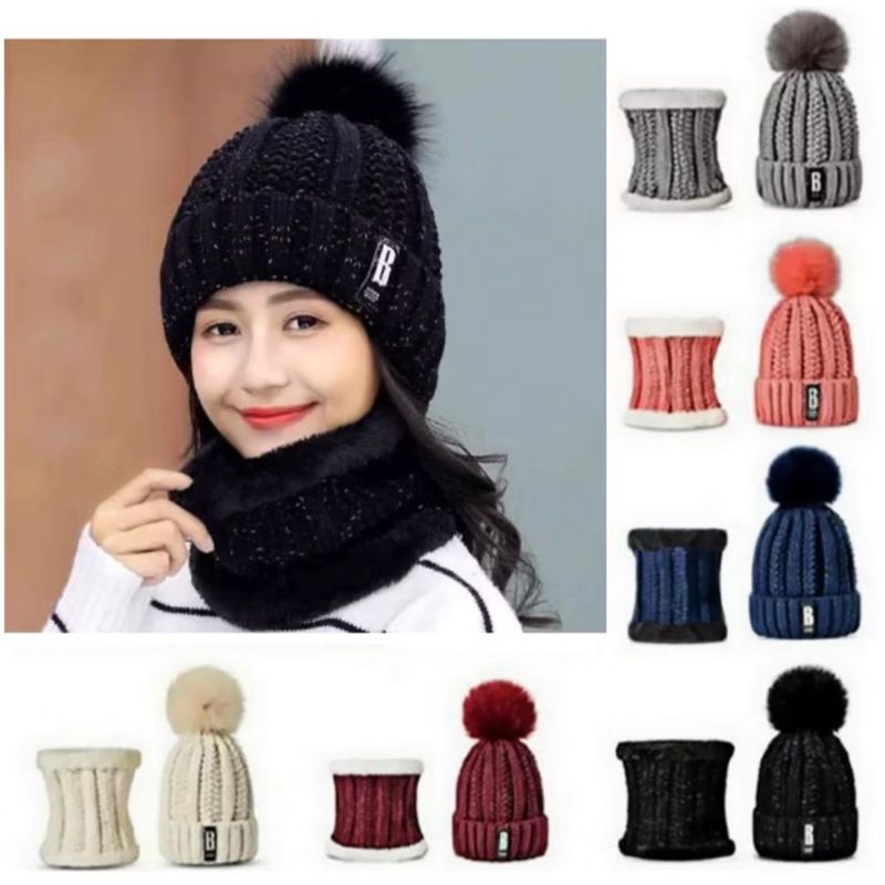 Touca e Cachecol kit inverno | Shopee Brasil