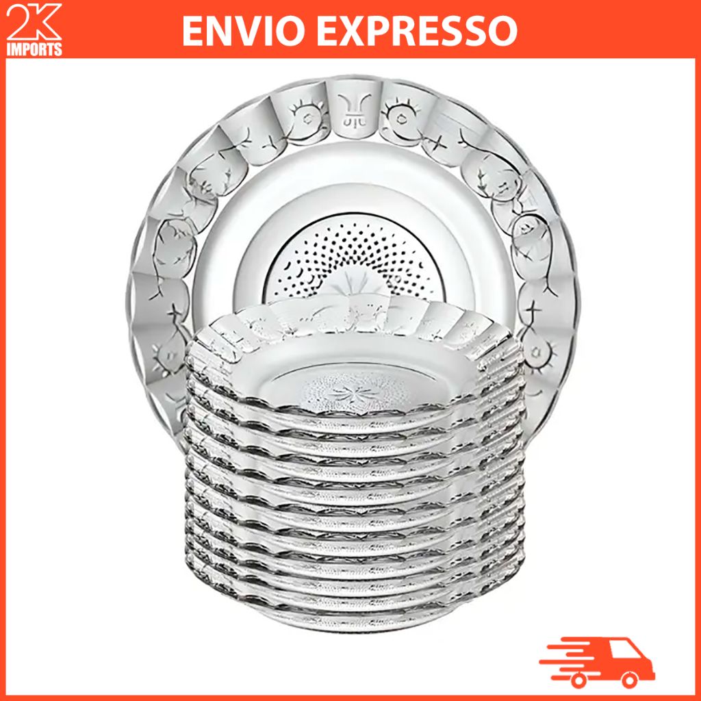 Jogo de Pratos Fundos Egípcio Estrela Vidro (6 ou 12 pratos) | Shopee ...