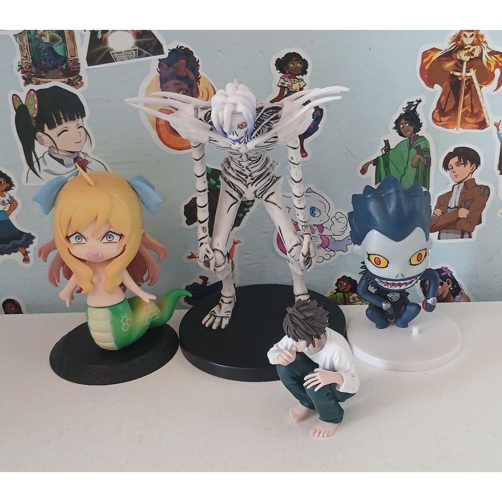 BONECO ACTION FIGURE MINIATURA DEATH NOTE L ELE REM RYUK SHINIGAMI ...