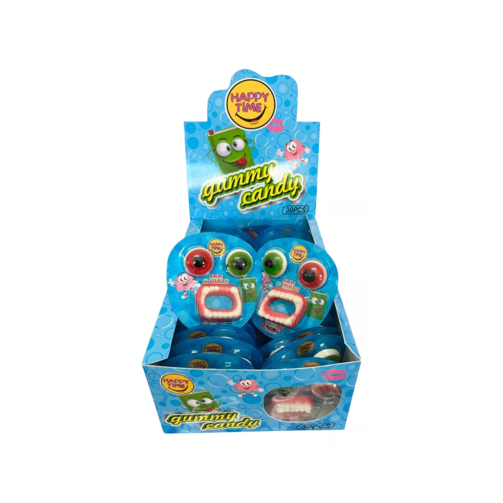 Happy Time Gummy Candy Dentadura e Olho – 30 Unidades Display | Shopee ...