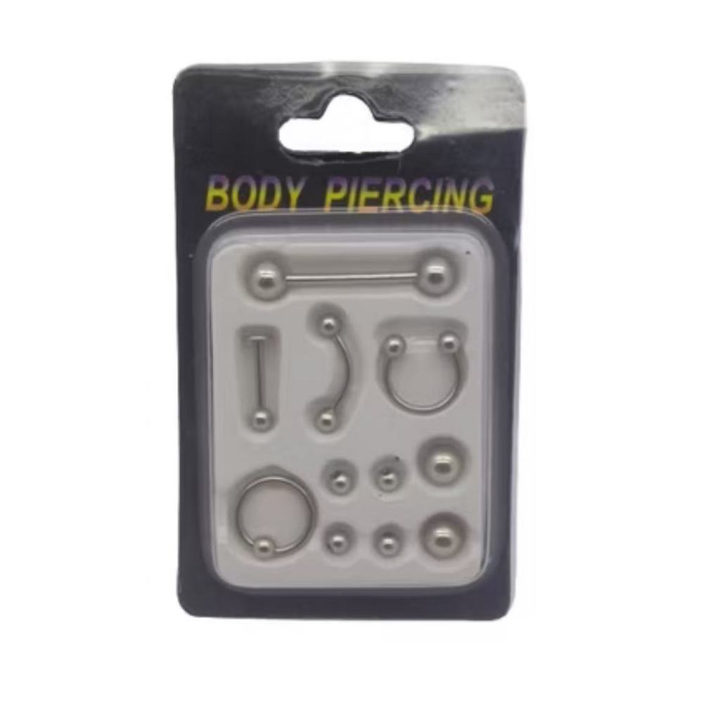 novo Kit 5 Piercings + 6 Bolinhas extra smile seio linha tragus ...
