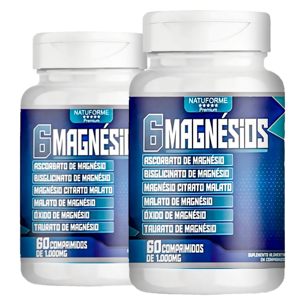 Magnésio Natuforme 6 Compostos Original com 60 Comprimidos 1000mg ...