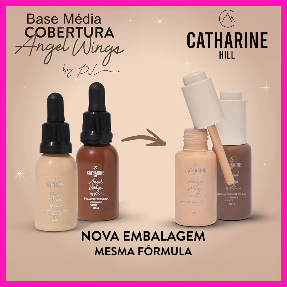 Catharine Hill Base Média Cobertura Angel Wings 30ml | Shopee Brasil