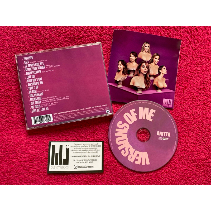 ANITTA / VERSIONS OF ME (CD FAN MADE) | Shopee Brasil