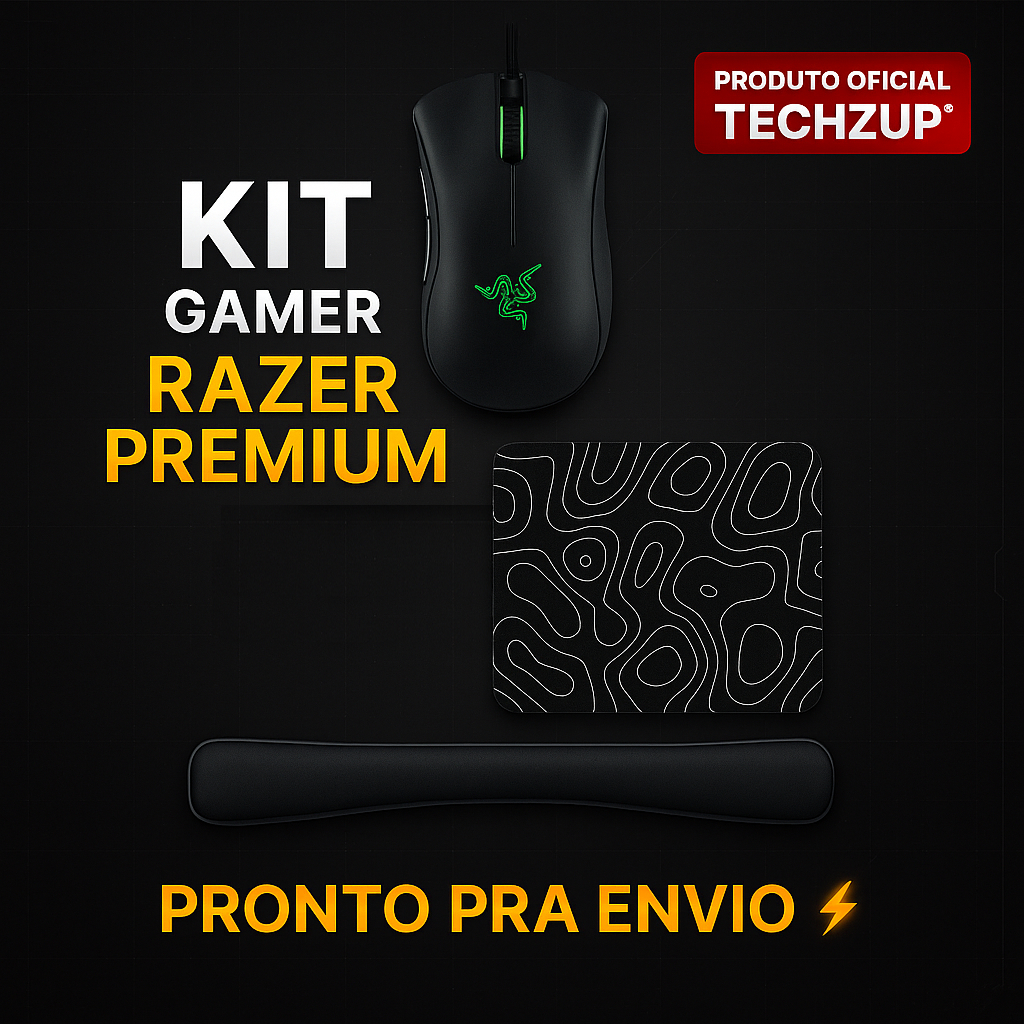 Kit Gamer Razer Original: Mouse DeathAdder + Mousepad + Apoio | Edição ...