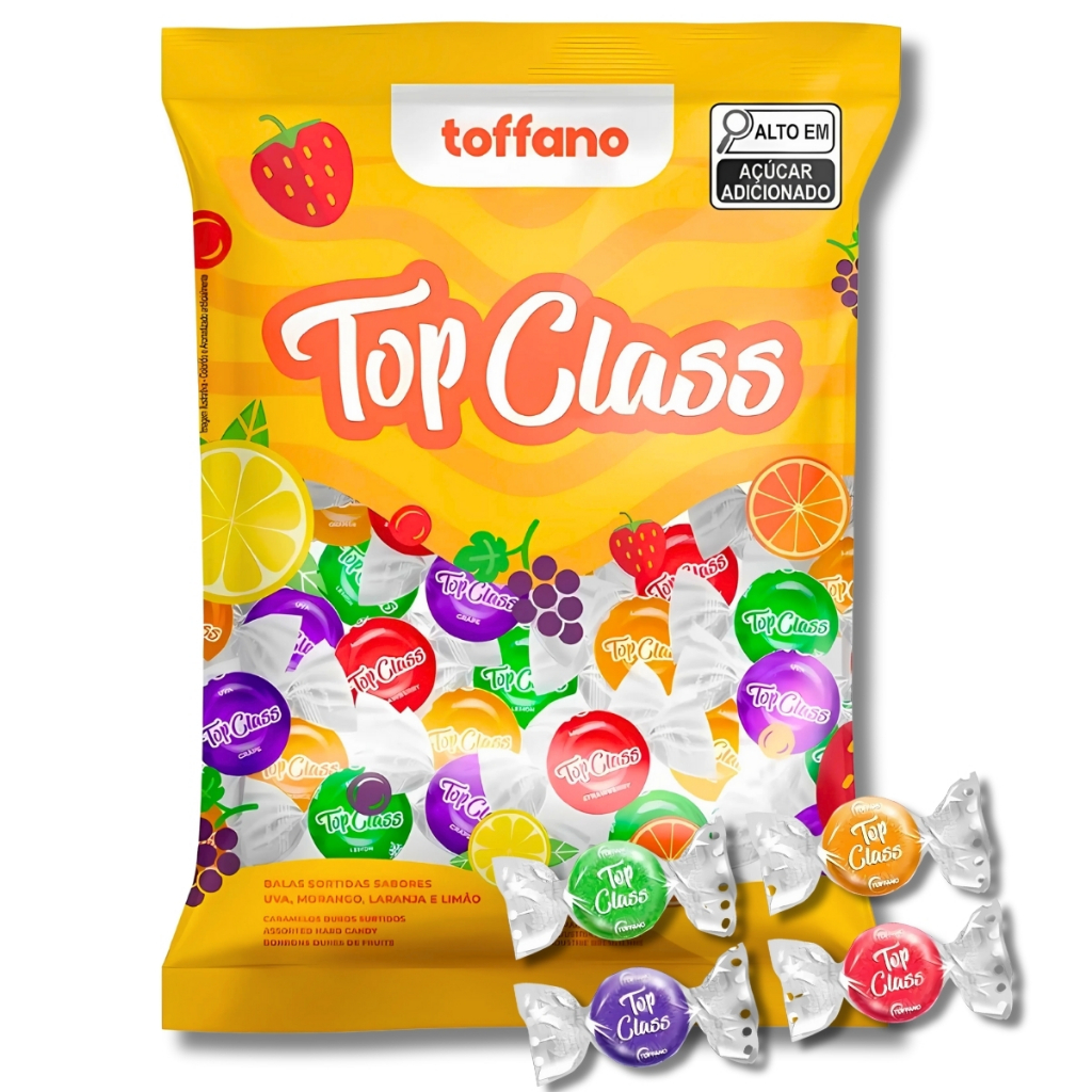 Balas Duras Top Class Sortidas 400g Toffano | Balas da Infância ...
