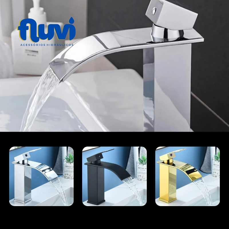 Torneira Cascata Banheiro Lavabo cuba com Controle de Agua Quente e ...