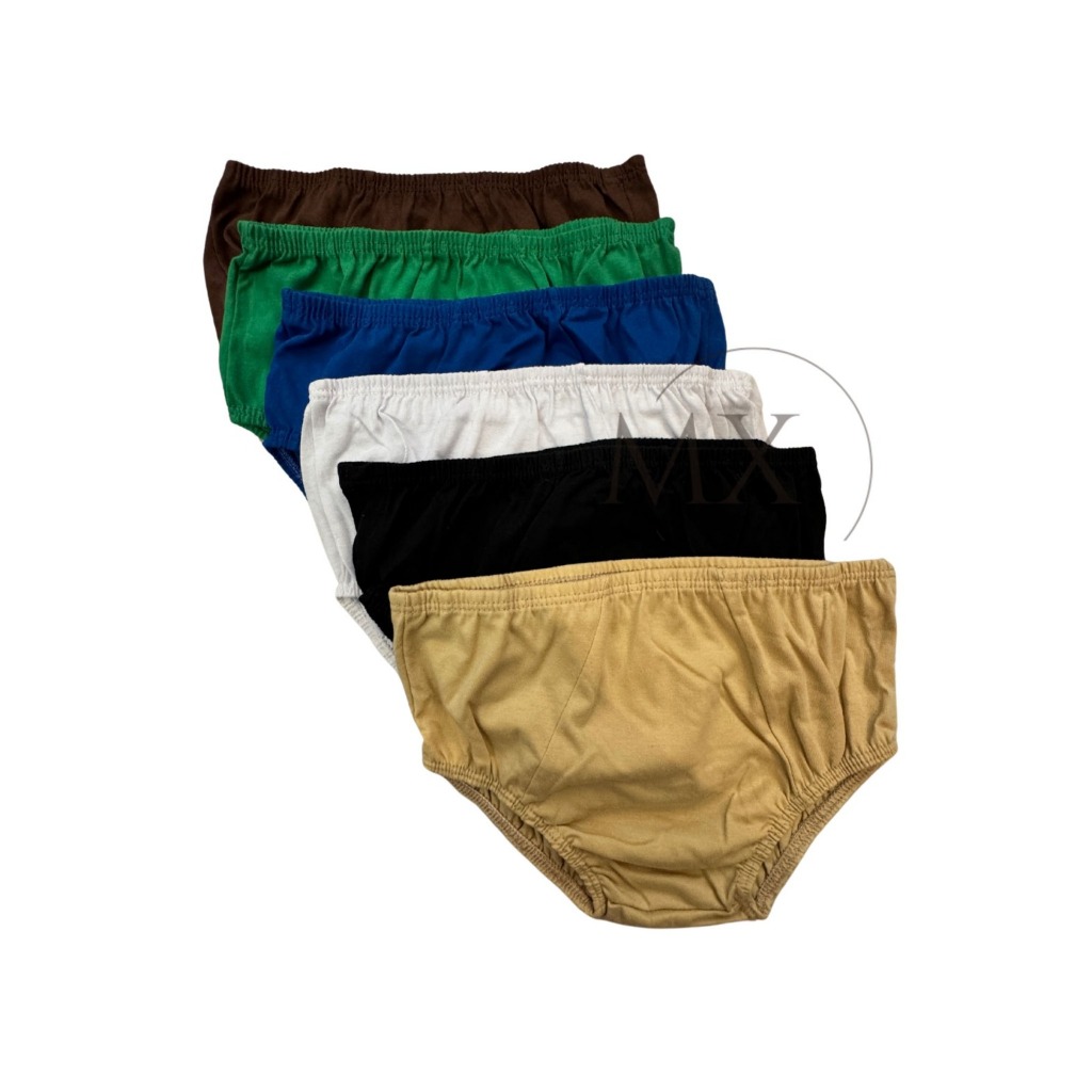 Kit 6 Cuecas Slip Infantil Menino 100% Algodão Confortável Cores Lisas ...