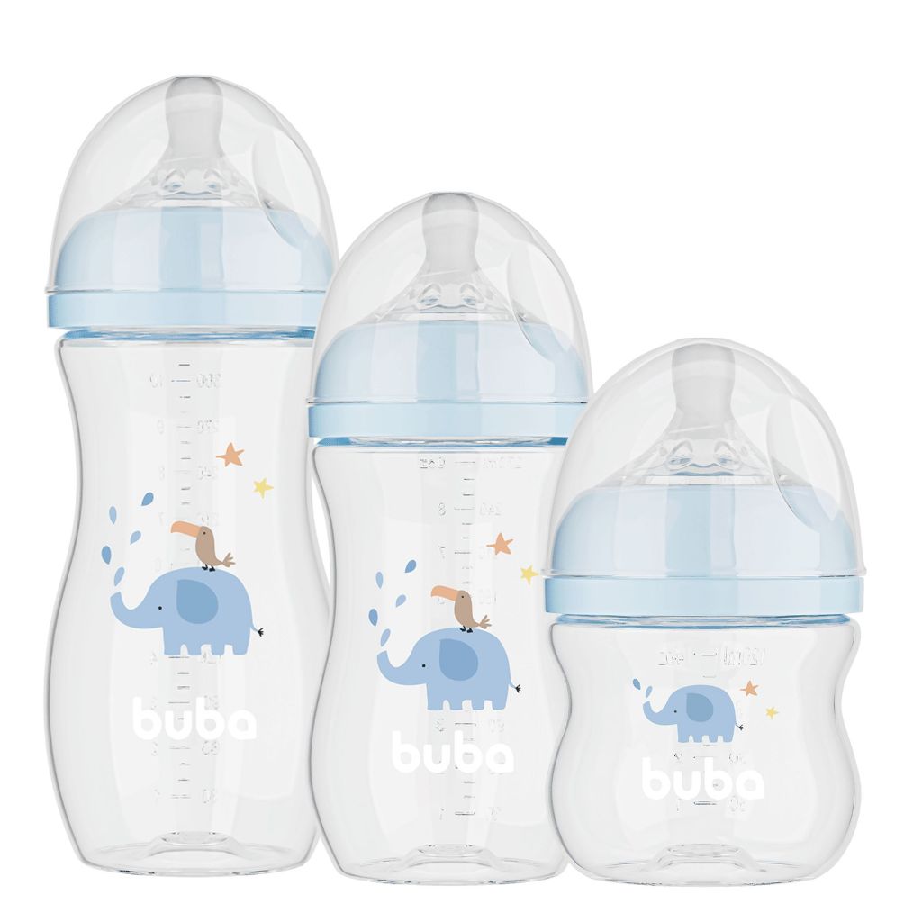 Mamadeira Bebê Easy Flow Nuvem ou Elefante 120ml, 270ml e 330ml Buba | Shopee Brasil