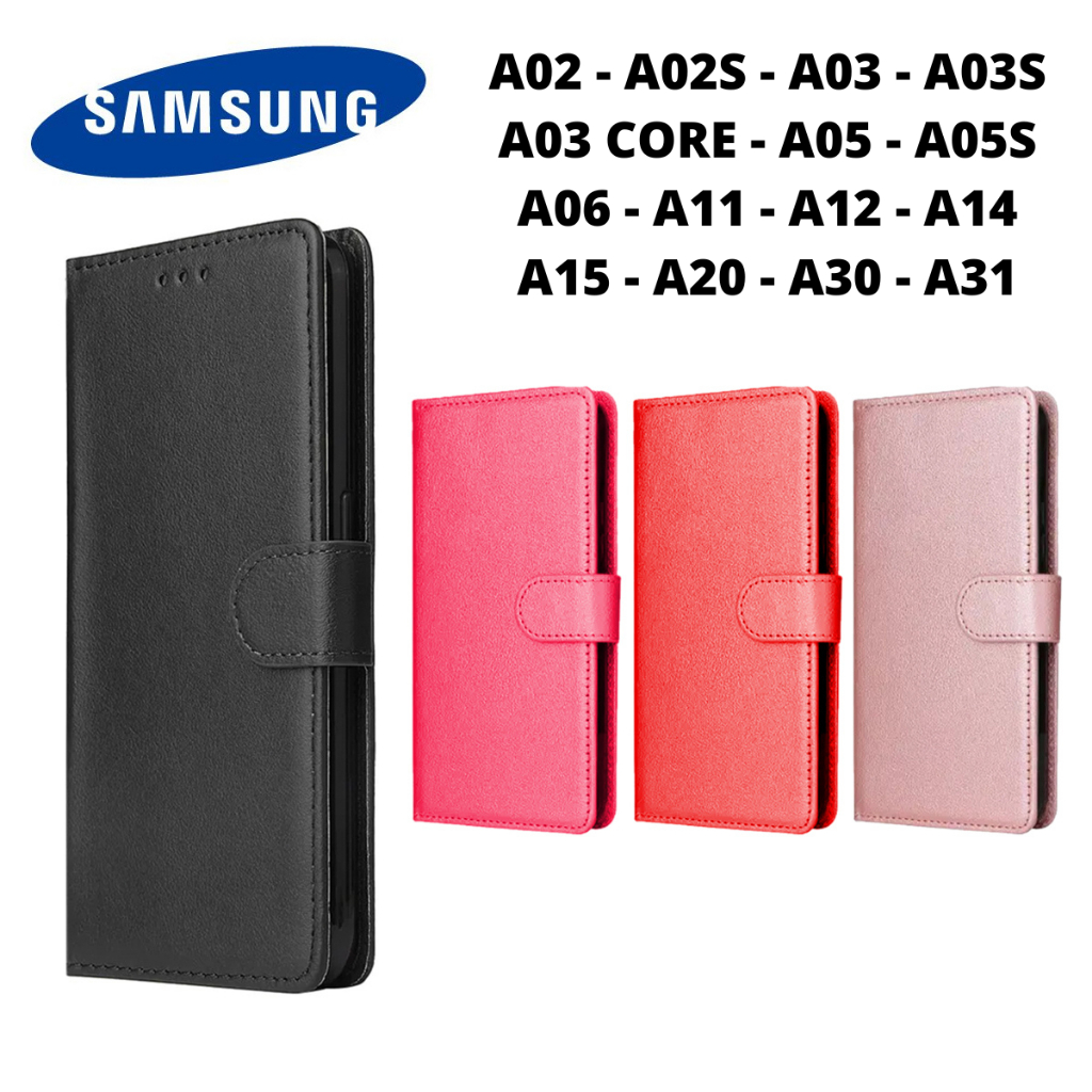 Capa Carteira Couro Samsung A02 A02S A03 A03S A03 CORE A05 A05S A06 A11 A12 A14 A15 A16 A20 A30 ...