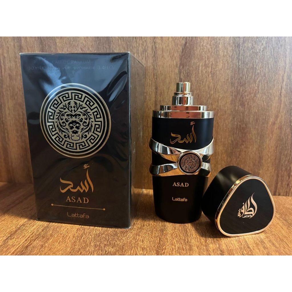 Perfume Árabe Asad Black 100ml Lattafa Eau de Parfum Masculino Intenso ...
