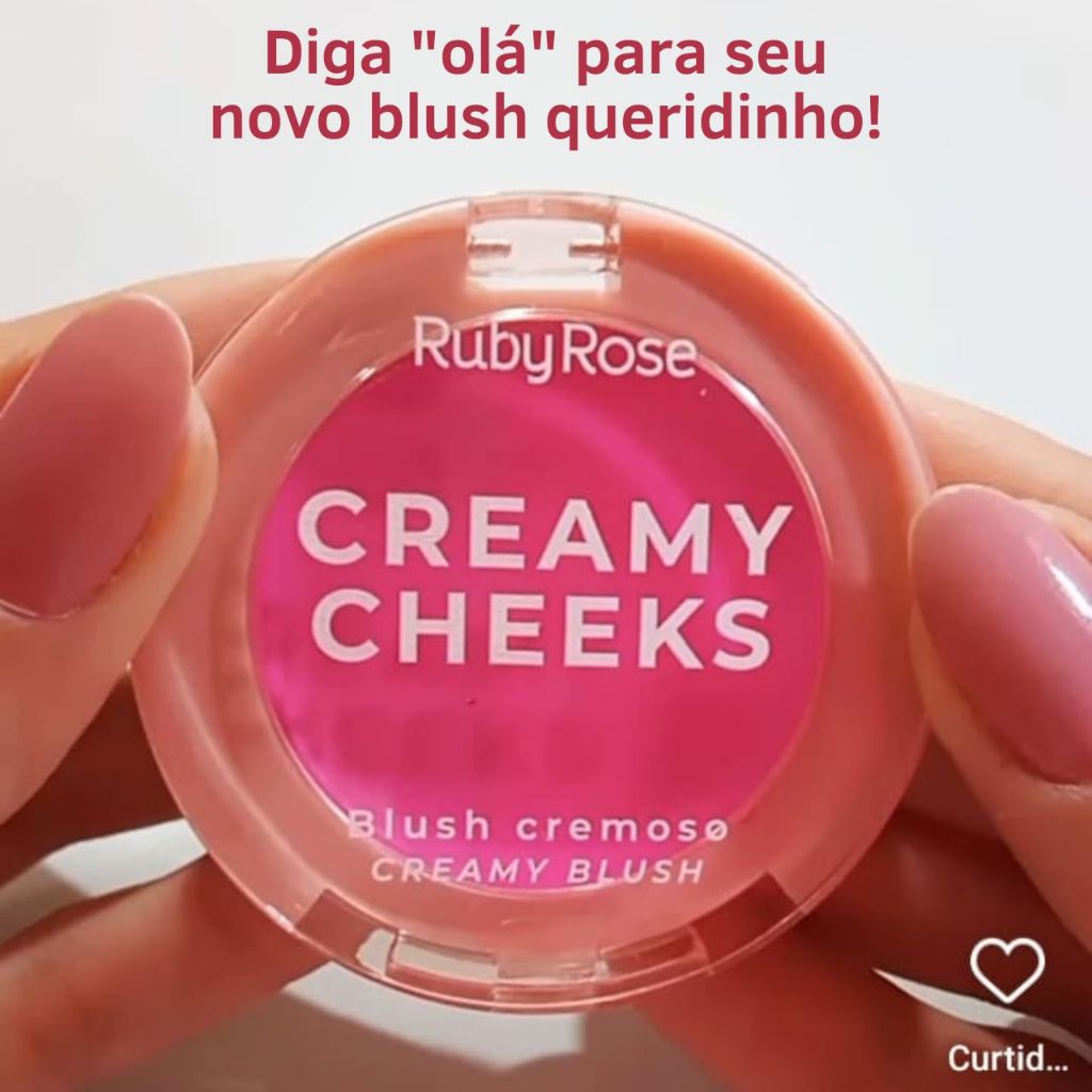 Blush Cremoso Creamy Cheeks da Ruby Rose - Linha Rosa Cremosinho do Momento | Shopee Brasil