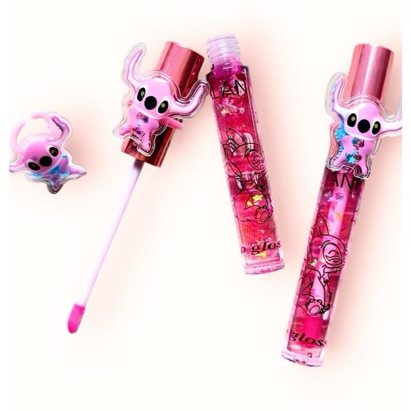 Brilho Labial Gloss Stitch Brinde Anel Infantil Batom Stitch | Shopee ...