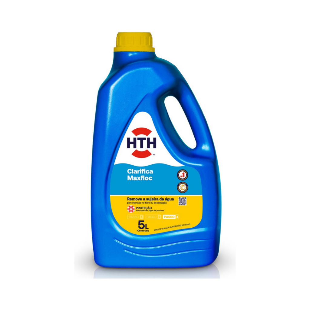 Maxfloc HTH Clarificante Floculante 5L Para Tratamento De Piscinas | Shopee Brasil