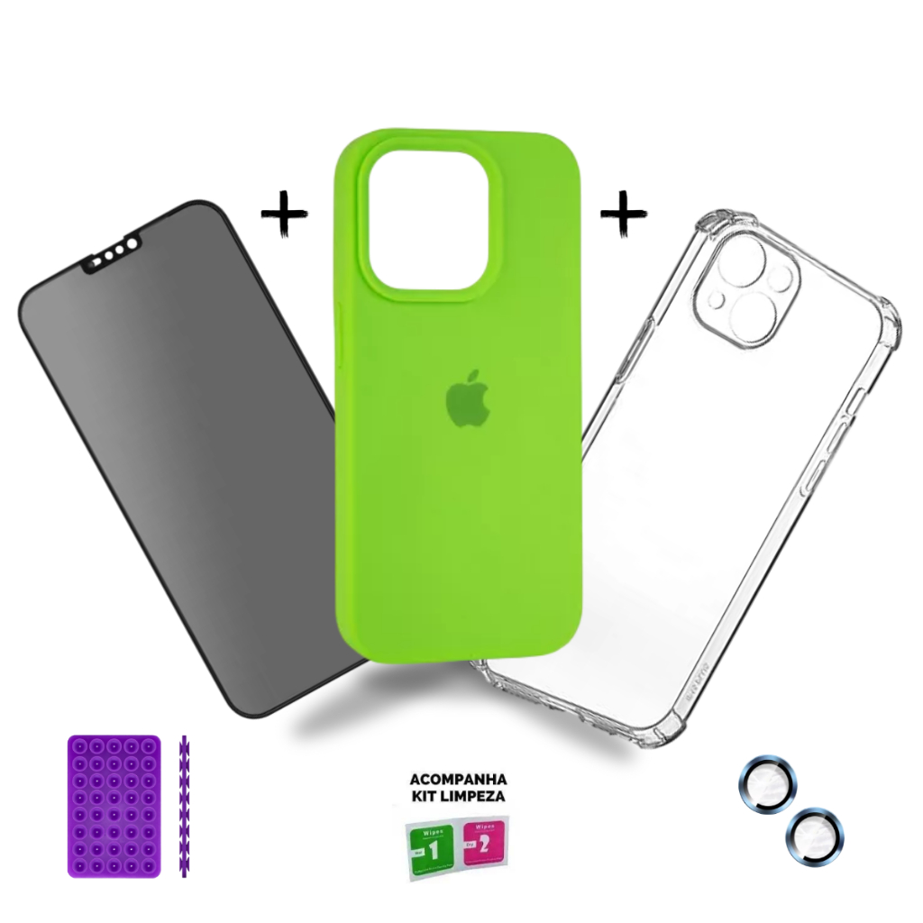 Combo iPhone 15 Capa Colorida, Transparente e Película | Shopee Brasil