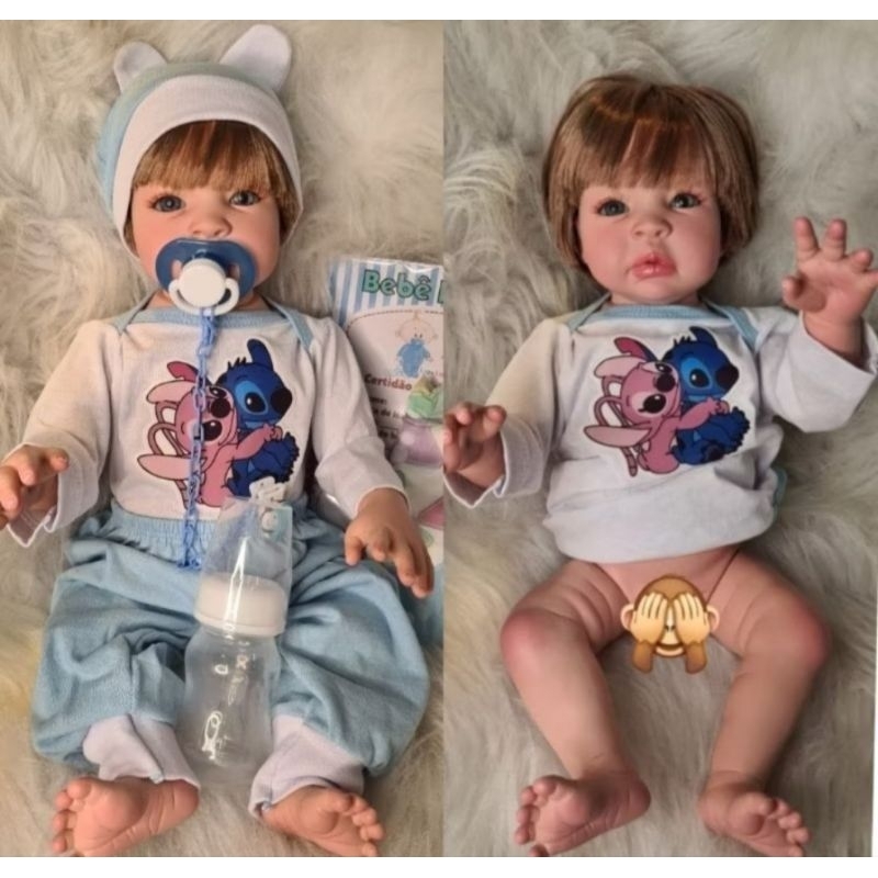 Bebê Reborn kiss com pintura realista ,100% Vinil siliconado, Pode dar ...