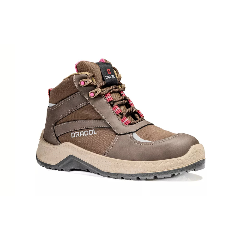 Bota Botina Feminina Bracol Jade Calçado de Segurança Biqueira PVC EPI ...