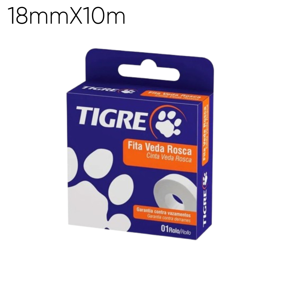 Fita Veda Rosca Tigre Varios Tamanhos | Shopee Brasil