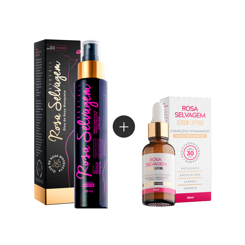 Óleo Rosa Selvagem + Sérum lifting | Shopee Brasil