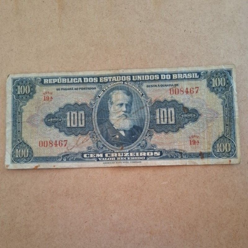 Cédula de 100 Cruzeiros 19A (1942-1967) Autografada | Shopee Brasil