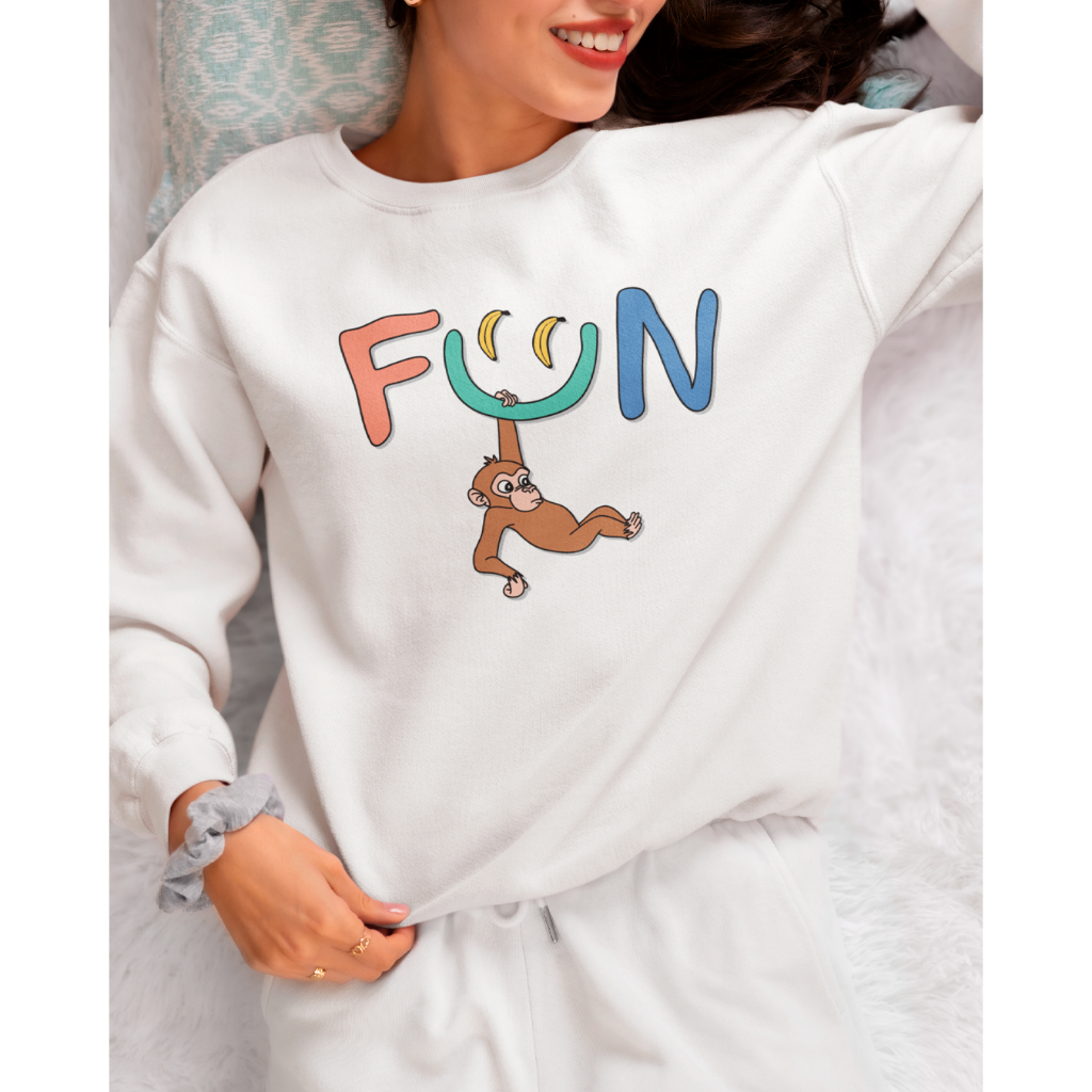 Moletom Feminino Inverno Frio Cor Off-white Gola Careca Estilo Plus ...