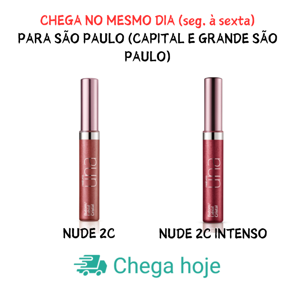 Batom Laibal Cristal Nude 2C / Intenso Natura Una 8ml | Shopee Brasil