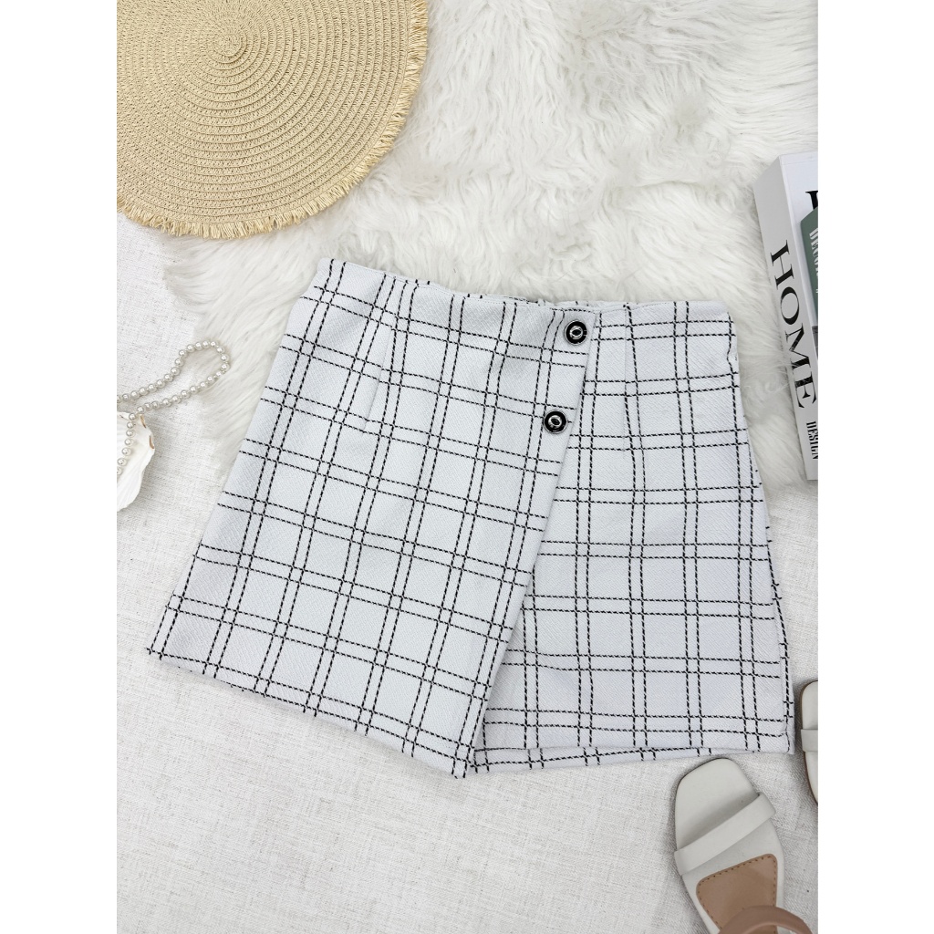 LCQ Xadrez Saia Com Short Feminina Moda 150 | Shopee Brasil