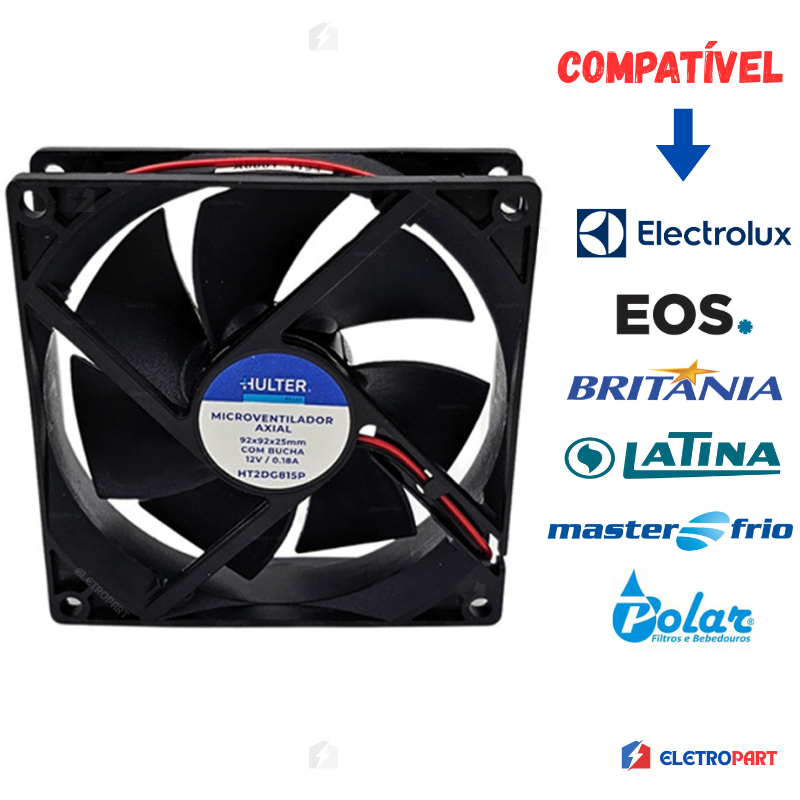 Cooler Micro Ventilador 92x92x25 Bebedouro 12V Purificador | Shopee Brasil