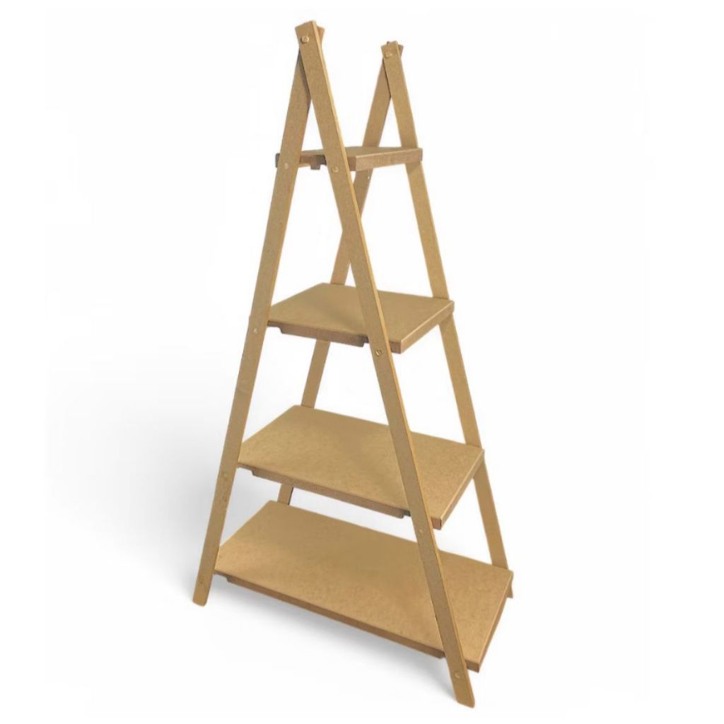 Escada Decorativa Escadinha Festa Mdf Cru Desmontável 4 Andares ...