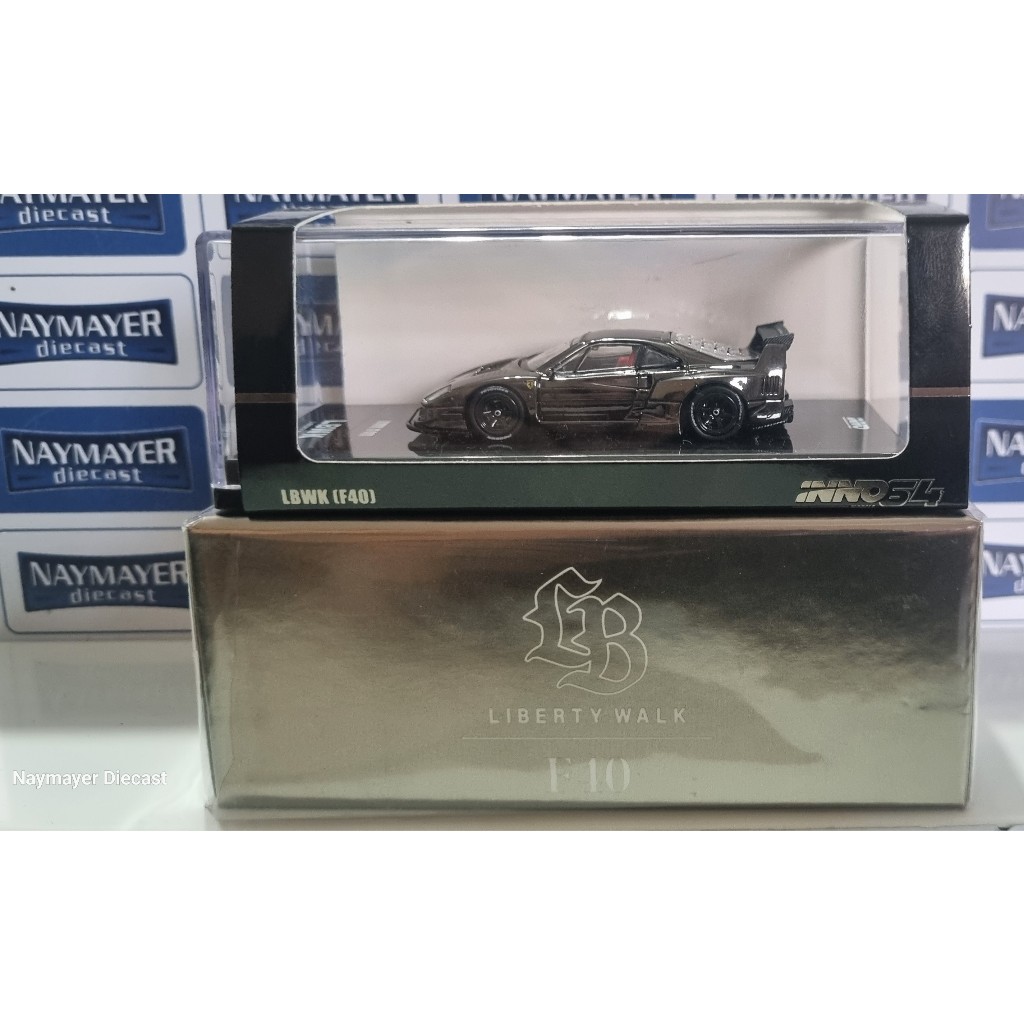 Inno64 Ferrari F40 LBWK Chrome Black | Shopee Brasil