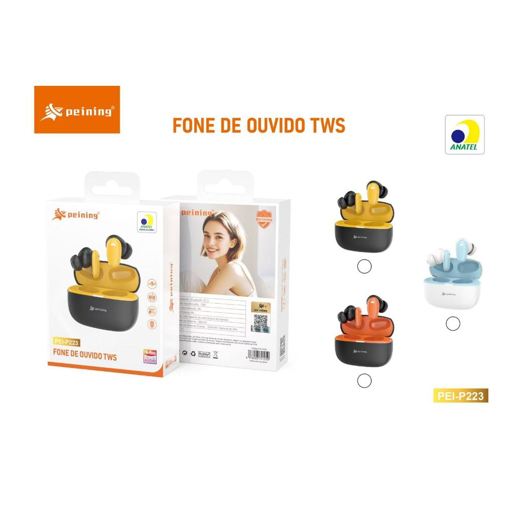 PEINING FONE DE OUVIDO TWS PEI-P223 | Shopee Brasil